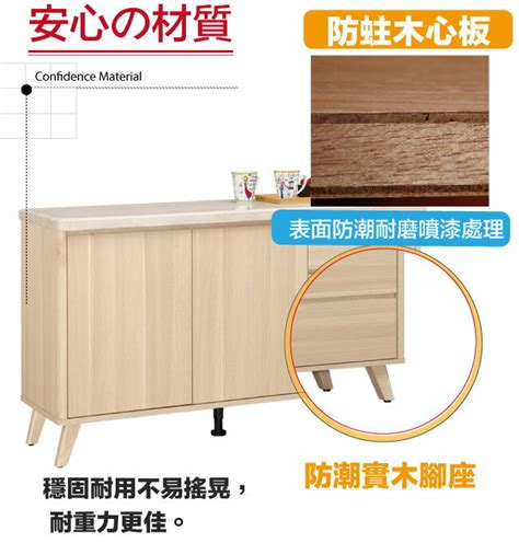 App下單享點數9｜【綠家居】哈樂雲紋石面46尺二門三抽低餐櫃 綠家居直營店 樂天市場rakuten