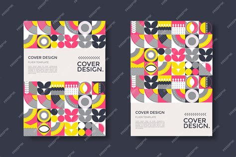 Free Vector Abstract Geometric Background Business Template Collection Design Poster Cover