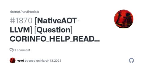 Nativeaot Llvm Question Corinfohelpreadytorundelegatector