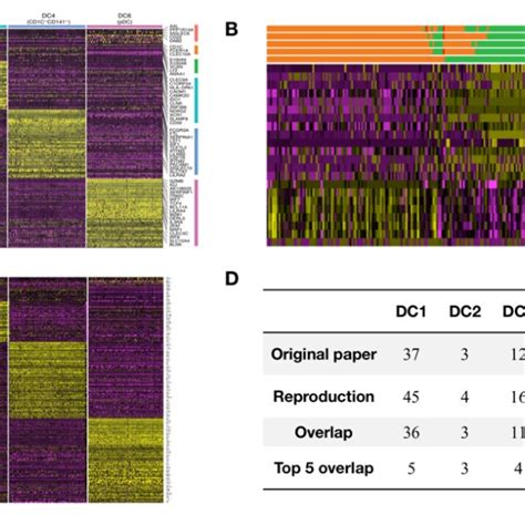 A Heatmap Of Cluster Specific Markers From The Original Paper B