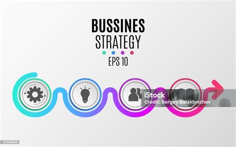 현대 인포 그래픽입니다 비즈니스 전략입니다 종이 현실 원과 라인에서 플랫 스타일에 추상 다이어그램 단계 성공입니다 팀의 품질입니다 벡터 일러스트입니다 Eps 10 3차원