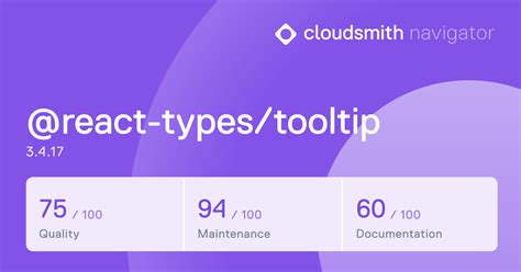 React Typestooltip 3417 Npm Package Quality Cloudsmith Navigator