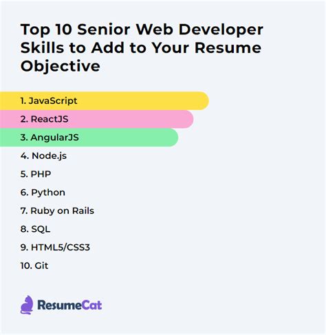 Top 16 Senior Web Developer Resume Objective Examples