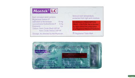 Buy Montek Lc 10tab Online At Best Prices Wellness Forever