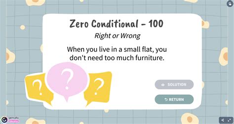 Grammar Jeopardy Conditionals 0123 English Grammar Activity