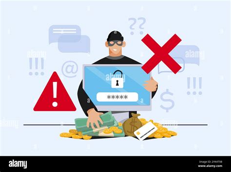 Phishing And Online Scam Cybercrime And Personal Data Security On The Internet Concept