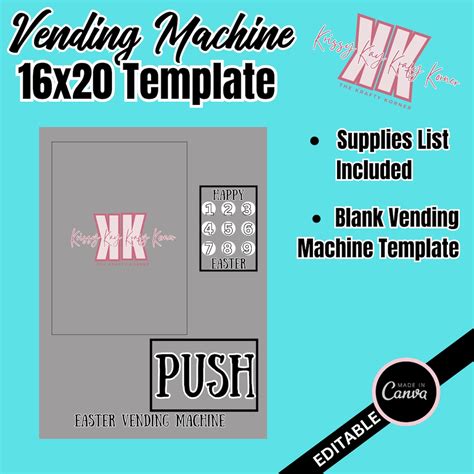 Vending Machine Template Vending Machine Easter Basket Template T