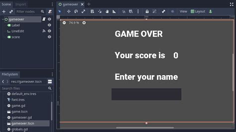 Godot High Score Tables