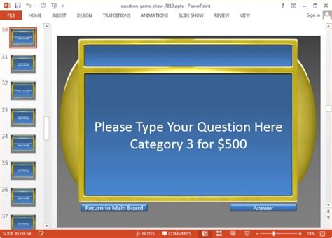 Jeopardy Game Templates For PowerPoint