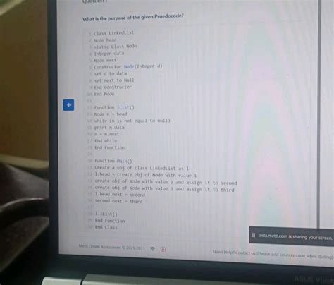 What Is The Purpose Of The Given Psuedocode 1 StudyX