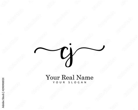 Cj Initial Beauty Monogram Logo Vector Stock Vector Adobe Stock