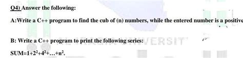 Solved Q4 Answer The Following A Write A C Program To Chegg Com