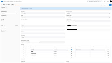 How To Create Full Iqc Form Utilising Sample Size Erpnext Frappe