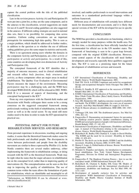 International Classification Of Functioning