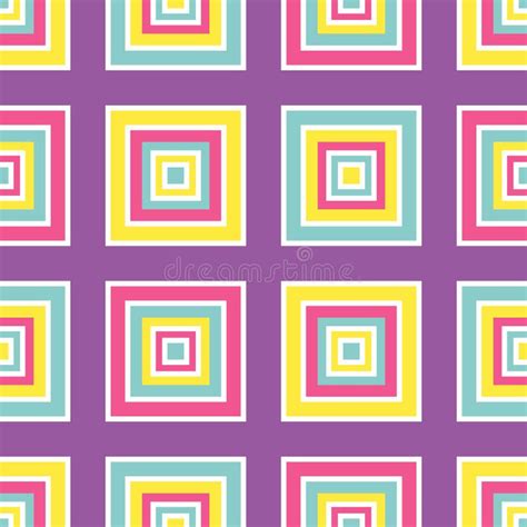 Abstract Seamless Pattern With Colorful Squares Template For Backgrounds Wallpapers Fabric