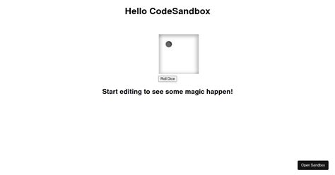 React Dice Roll Examples Codesandbox