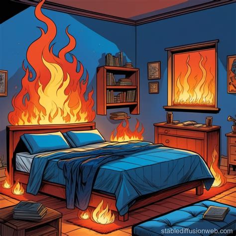 Comic Styled Blues Musical Inferno Stable Diffusion Online