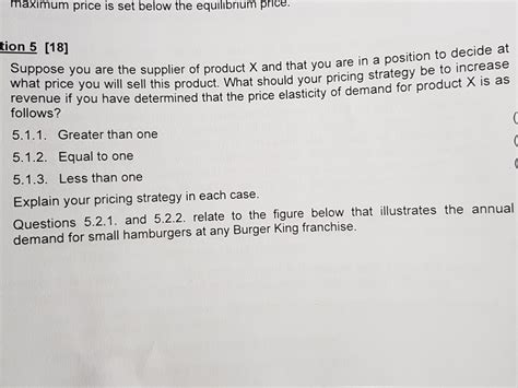 Solved Maximum Price Is Set Below The Equilibrium Price Chegg Com