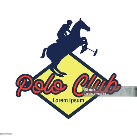 슬로건 태그 라인 벡터 일러스트에 대한 텍스트 공간이있는 폴로 스포츠 아이콘 경기 스포츠에 대한 스톡 벡터 아트 및 기타 이미지 경기 스포츠 경쟁 공 스포츠 장비