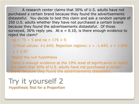 PPT Hypothesis Testing For Proportions Z Test Analysis PowerPoint Presentation ID