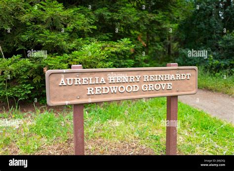Signage For Aurelia Henry Reinhardt Redwood Grove In Redwoods Regional