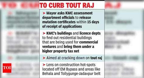 Mayor Prods Kmc To Issue Mutation Certs Within 15 Days Kolkata News The Times Of India