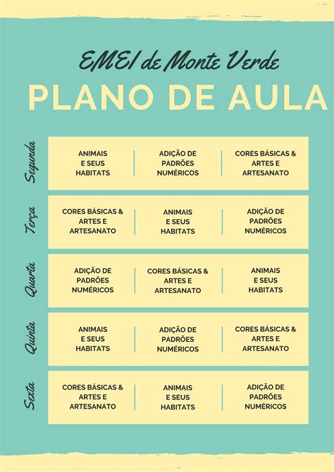 Modelo De Plano De Aula Educa O Infantil Word Design Talk