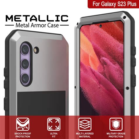 Galaxy S23 Plus Metal Case Heavy Duty Military Grade Armor Cover Sh