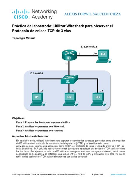 4 5 2 4 lab using wireshark to observe the tcp 3 way handshake pdf