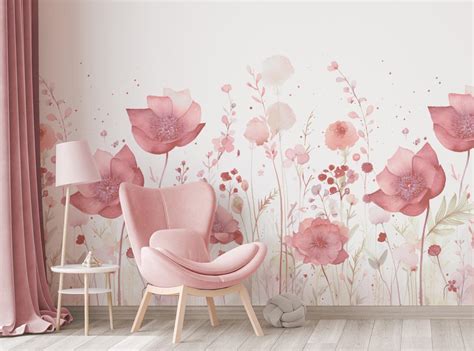 Papel De Parede Campo De Flores