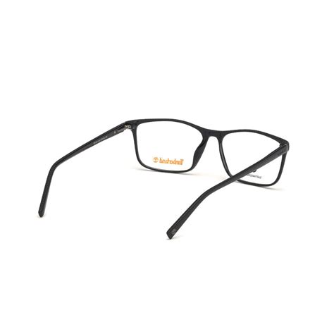 Timberland Black Rectangle Eyeglass Frame For Men Tb163157001 57