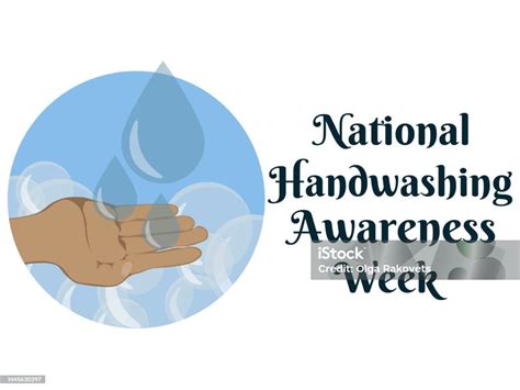 전국 손씻기 인식 주간 가로 포스터 배너 전단지 또는 플래 카드 디자인에 대한 아이디어 건강관리와 의술에 대한 스톡 벡터 아트