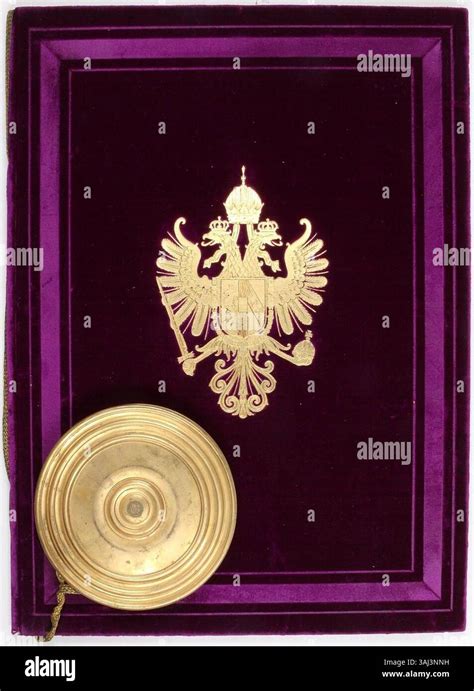 The Cover Of The Adelsdiplom From 1901 Awarded By Franz Joseph I To Ignaz Eisler The Cover