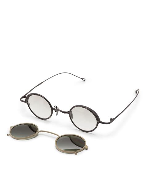 Ziggy Chen X Rigards Round Frame Glasses In Brown Modesens