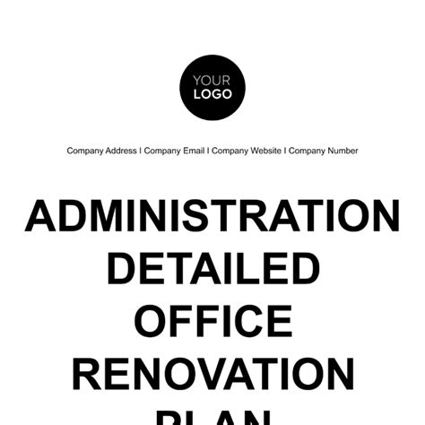 Administration Detailed Office Renovation Plan Template Edit Online