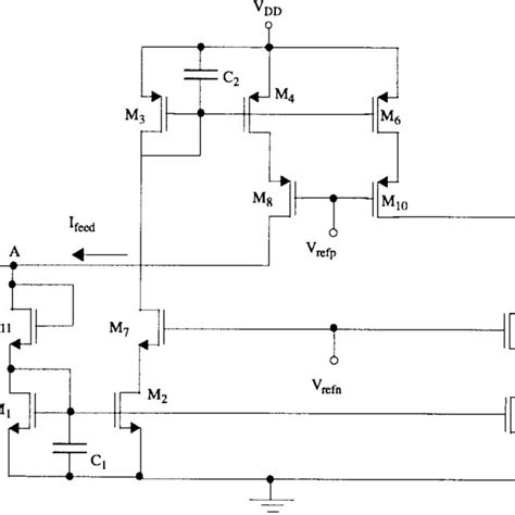 Pdf An Offset Compensated And High Gain Cmos Current Feedback Op Amp
