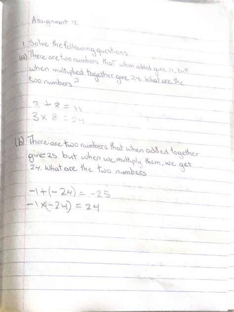 Math Assignments 12 Pdf