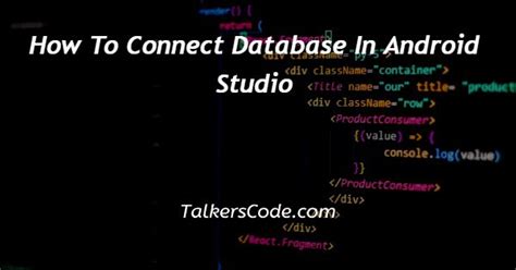 How To Connect Database In Android Studio
