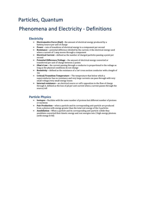 Level 3 Physics Complete Study Notes Physics Level 3 Ncea Thinkswap