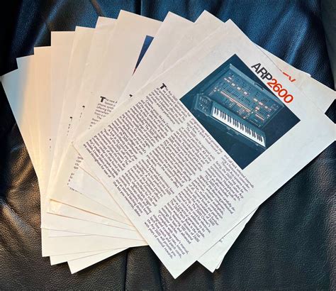 MATRIXSYNTH Arp Synthesizer Brochures MATRIXSYNTH Arp Synthesizer Brochures