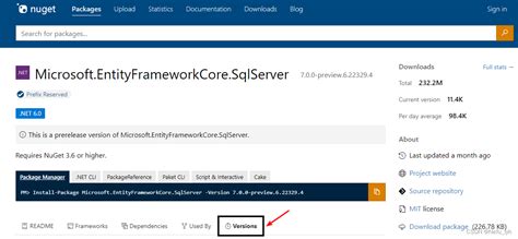 Net项目与下载包之间不兼容时，如何下载nuget之前版本的包nuget 历史版本 Csdn博客