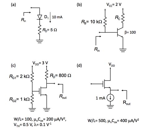 Solved Determine The Input Or Output Small Signal Impedances