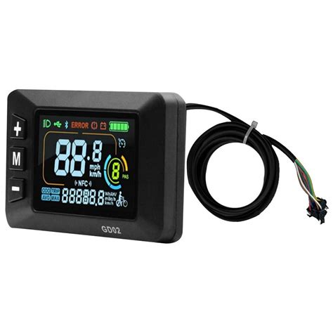 LCD GD02 Electric Bike LCD Display Meter Dashboard Display Panel 24V 36V 48V 52V 60V For