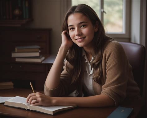 Premium Photo A Portrait Photo Of Young Beautiful Girl Smiling