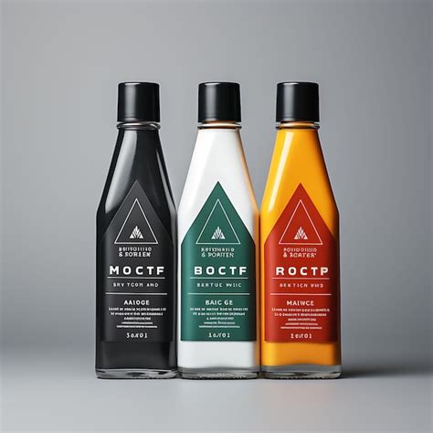 Collection Of Hot Sauce Bottle Angular Triangular Design Plastic