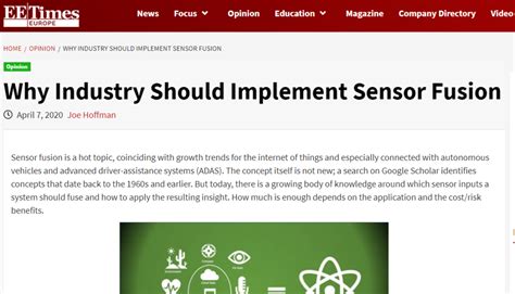 Why Industry Should Implement Sensor Fusion Sar Insight