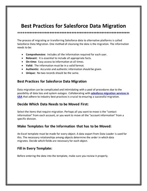 Ppt Best Practices For Salesforce Data Migration Powerpoint
