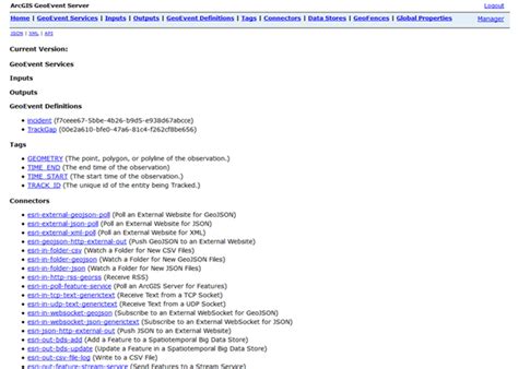 Geoevent Server Administration—geoevent Server Documentation For