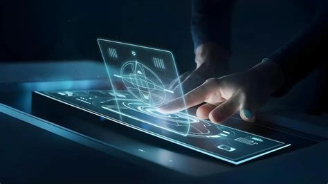 Futuristic Interface Interaction Premium Ai Generated Image