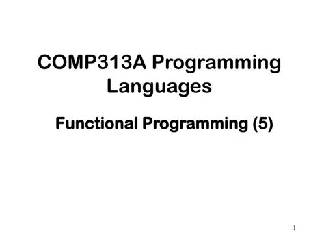 Ppt Comp313a Programming Languages Powerpoint Presentation Free